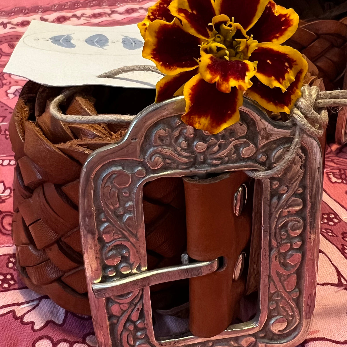 HENDRIX WOVEN LEATHER BELT TAN | Bohemian Love Runway